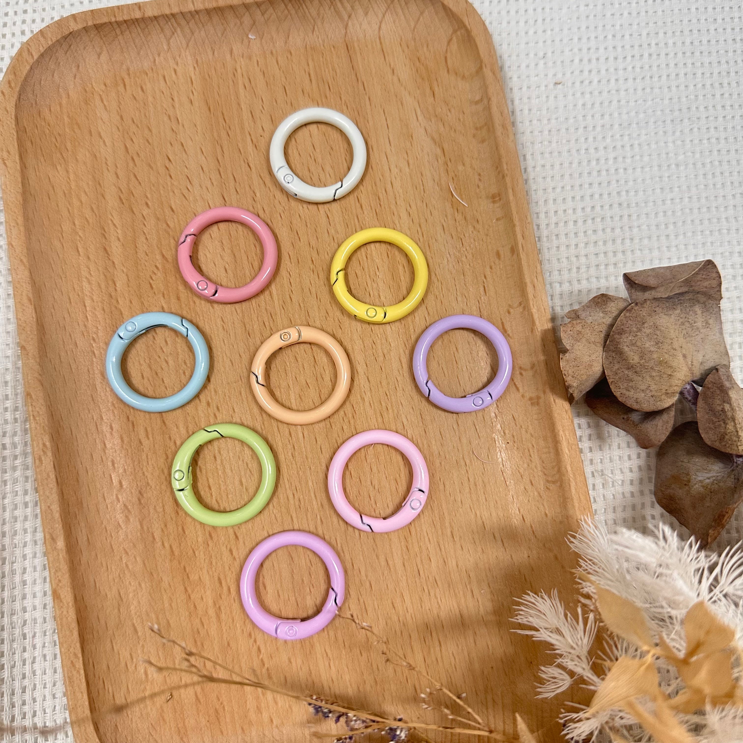Round Clasp Keyring (Assorted Pastel Colors, Pack of 10) – Gummy DIY