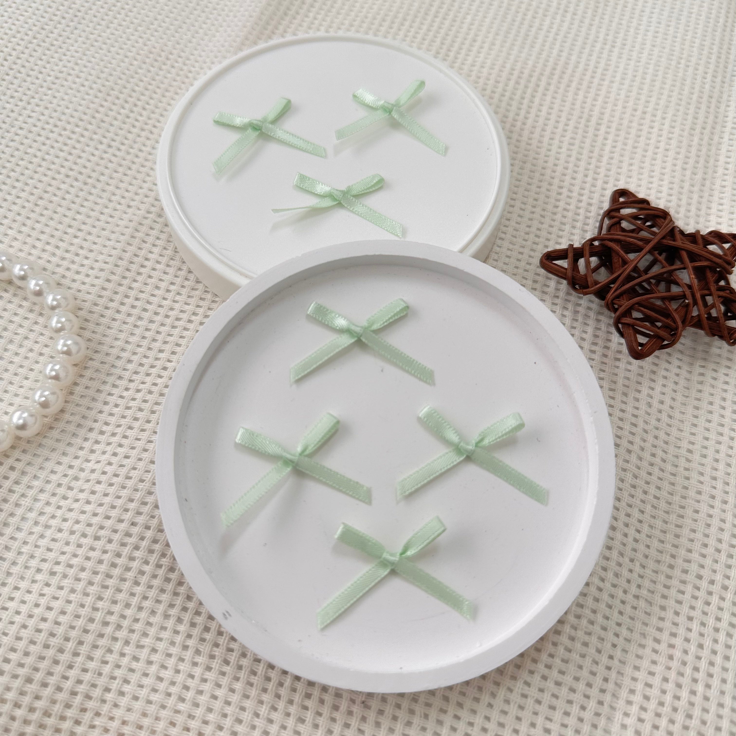 3cm Mini Satin Ribbon: Fruit Green – Gummy DIY